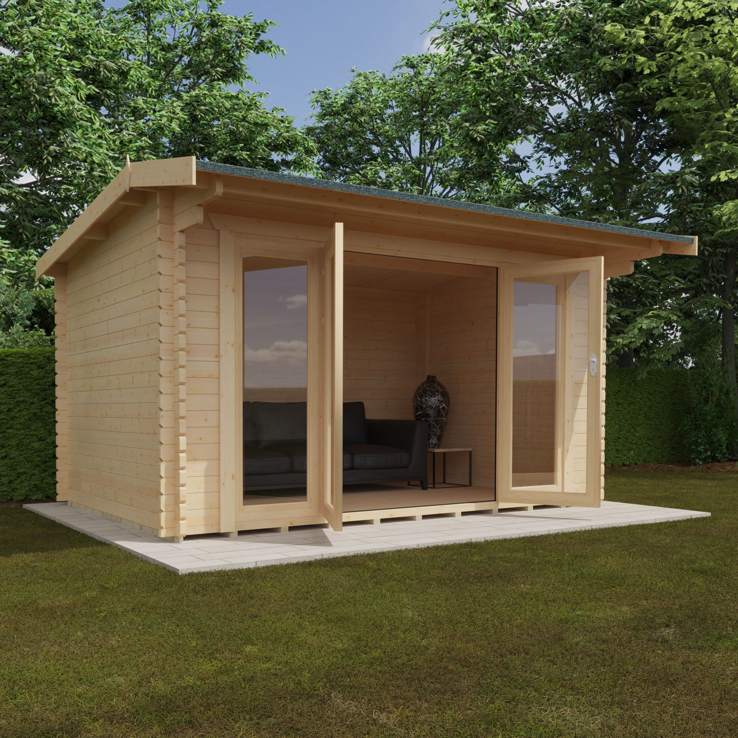 Highclere 44mm Log Cabin | 1 Click Log Cabins